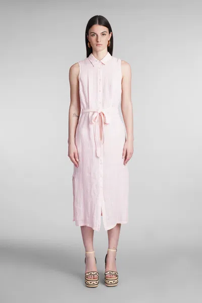 120% Lino Dress In Rose-pink Linen | ModeSens
