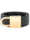 Buscemi Leather Lock Belt In Navy | ModeSens