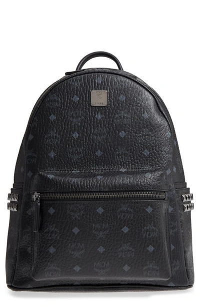 Mcm Medium Stark Side Stud Coated Canvas Backpack In Black | ModeSens