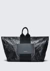 Alexander Wang Aw Logo Crackled Extra Large Tote Bag In Black | ModeSens