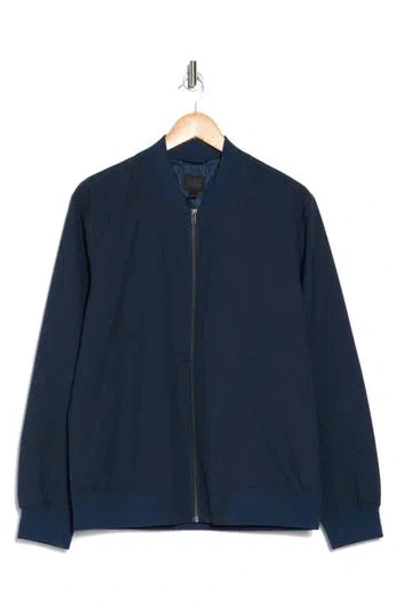 14th & Union Textured Bomber Jacket In Navy Iris | ModeSens