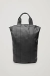 Cos Leather Tote In Black | ModeSens