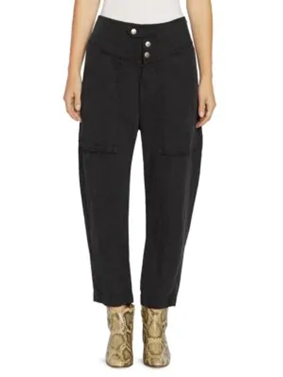 Isabel Marant Étoile Lago Linen-blend Oversized Cargo Pants In Faded ...