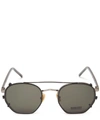 Moscot Lieb Clip Hexagonal Sunglasses In Matte Pewter Dark Grey | ModeSens