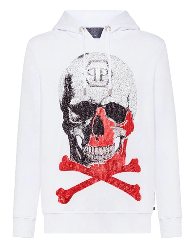 Philipp Plein Hoodie Sweatshirt Skull In White | ModeSens