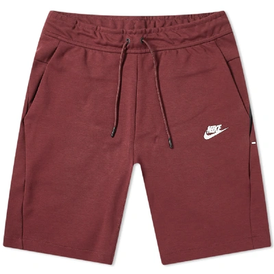 Nike Tech Fleece Short In Red | ModeSens