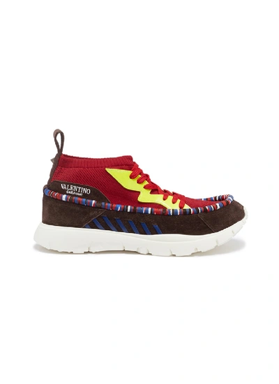 Valentino Garavani 'heroes Tribe' Colourblock Torchon Piping Sneakers ...