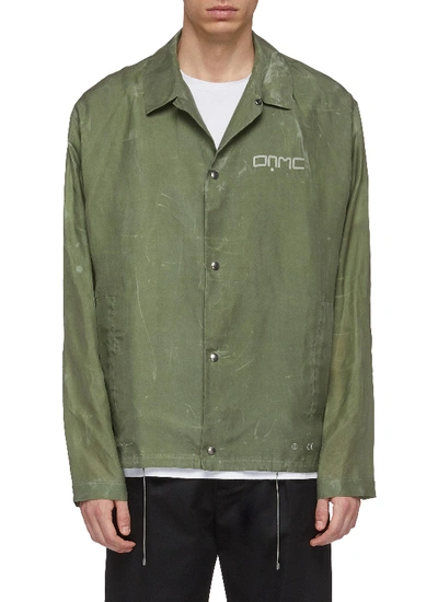 Oamc Logo Grid Print Back Coach Jacket | ModeSens