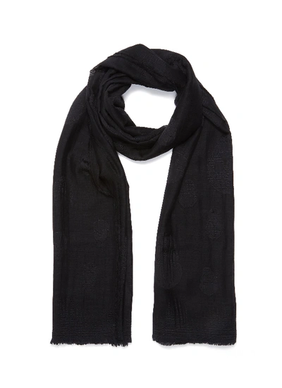 Alexander Mcqueen Sl Eat Skull Silk-wool Scarf | ModeSens