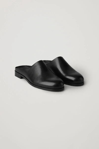 Cos Leather Slip-on Loafers In Black | ModeSens