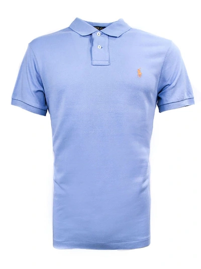 Polo Ralph Lauren Light Blue Cotton Polo Shirt | ModeSens