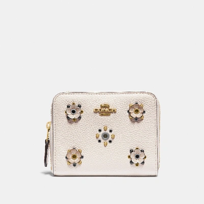 Coach Small Zip Around Wallet With Scattered Rivets - Women's In Brass ...