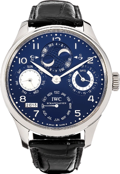 Pre-owned Iwc Schaffhausen Iwc Portuguese Perpetual Calendar Iw503203 ...
