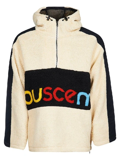 Buscemi Hooded Techno Teddy Bear Jacket In Light Yellow/black | ModeSens