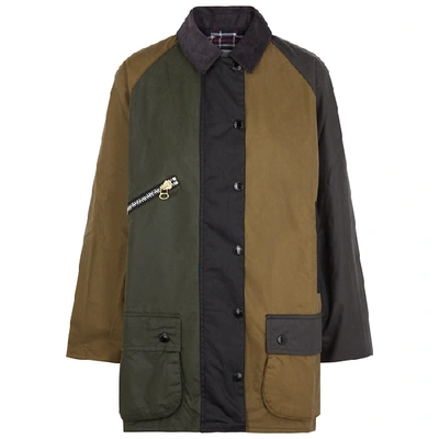 Barbour X Alexa Chung Patch Colour-block Waxed Cotton Jacket In Green | ModeSens