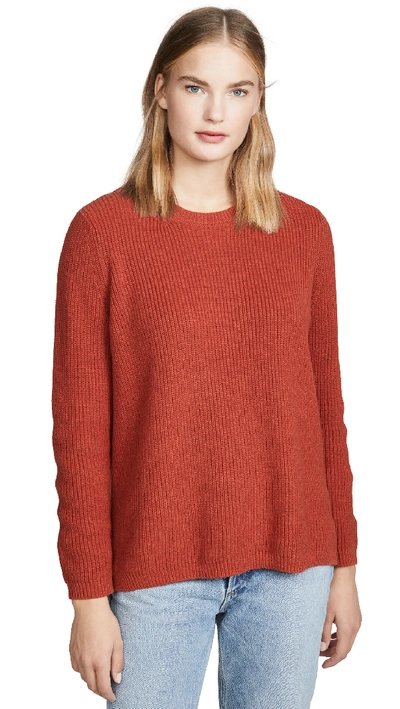 525 America Shaker Sweater In Red Clay | ModeSens