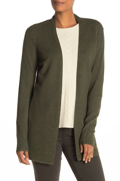 Cyrus Cozy Ribbed Open Front Cardigan In Burnt Oliv | ModeSens