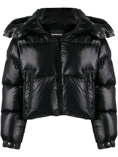 Duvetica Logo Plaque Puffer Jacket In Black | ModeSens