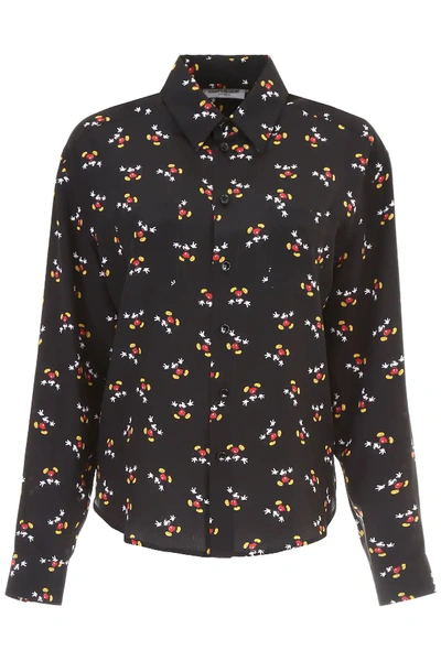 Saint Laurent Mickey Mouse Shirt In Black | ModeSens