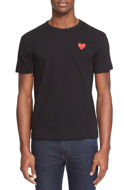 Comme Des Garçons Boys Black Kids Play Logo Cotton T-shirt 2-6 Years 4 ...