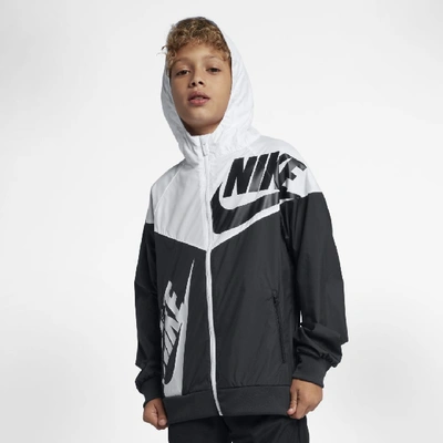 Nike Sportswear Windrunner Big Kids' (boys') Windbreaker In Black ...