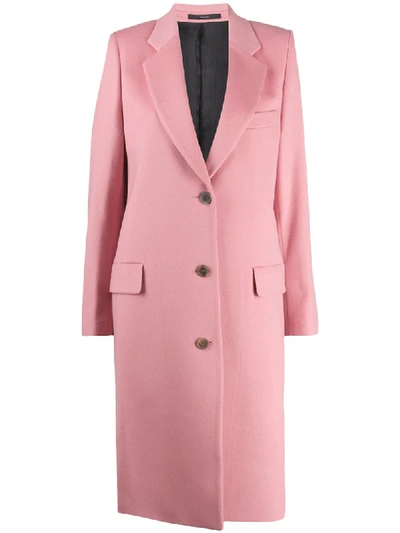 Paul Smith Single Breasted Coat In Pink | ModeSens