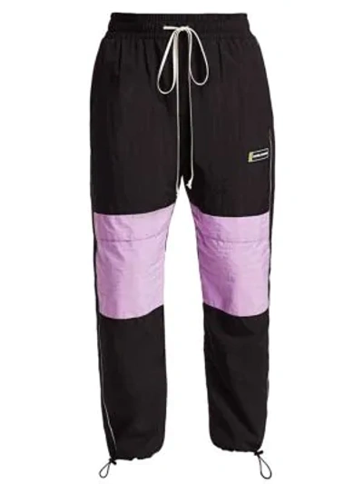 Daniel Patrick 'parachute 5' Cargo Track Pants In Black / Purple | ModeSens