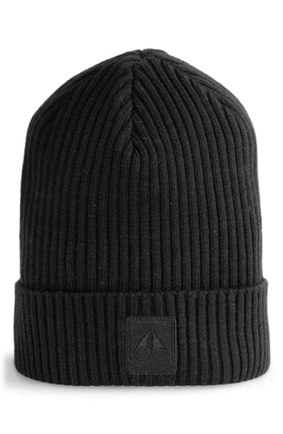 Moose Knuckles Mariner Merino Wool Toque Hat In Black | ModeSens