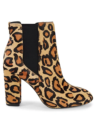 Sam Edelman Case Leopard Print Calf Hair Chelsea Boots In Nude Leopard