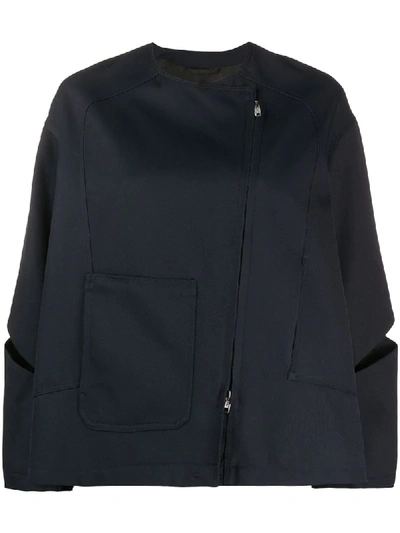 3.1 Phillip Lim Slit-sleeve Zip-up Jacket In Blue | ModeSens