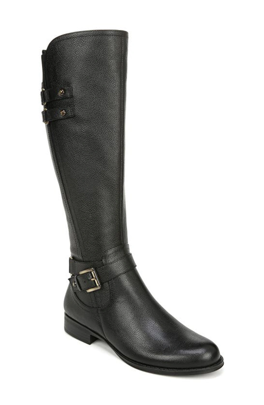 Naturalizer Jessie Knee High Riding Boot In Black Leather | ModeSens