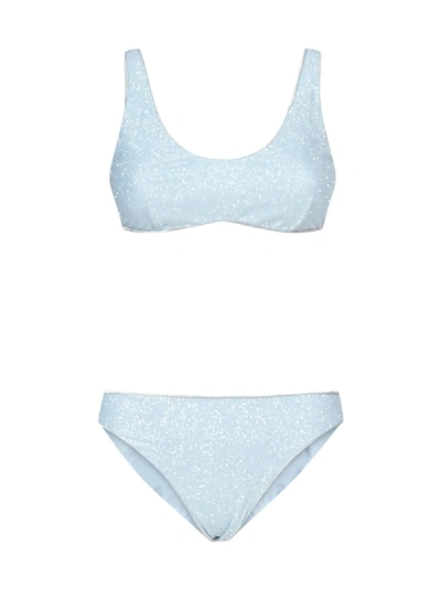 Oseree Sporty Lumiere Lame' Bikini In Candy Blue | ModeSens
