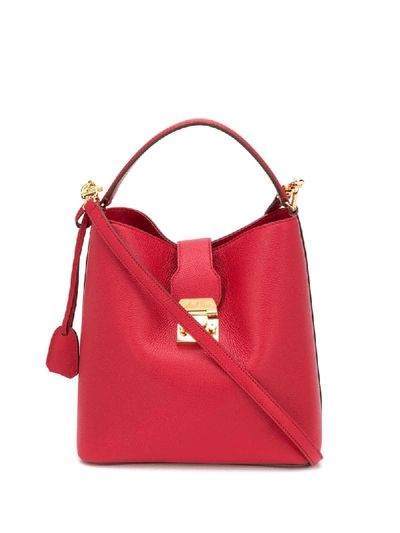 Mark Cross Murphy Leather Bucket Bag In Red | ModeSens