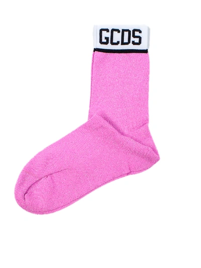 Gcds Pink Glitter Socks In Rosa | ModeSens