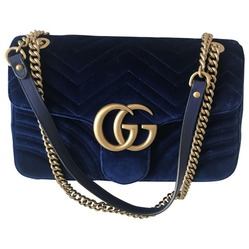 Gucci Handbag Blue Velvet | Paul Smith