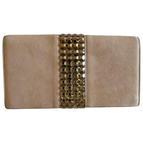 Beige Suede Clutch Handbags | semashow.com