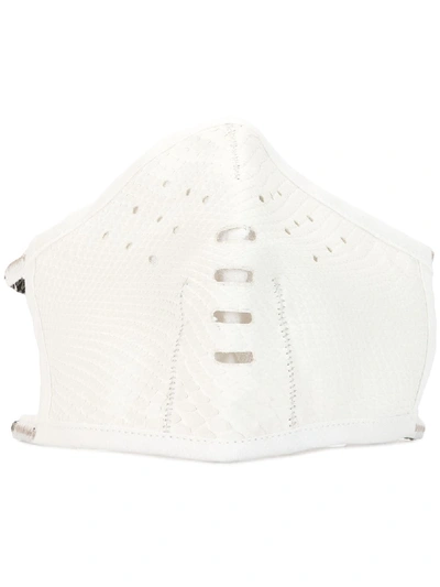 Isaac Sellam Experience Perforated Face Mask In White | ModeSens