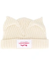 Charles Jeffrey Loverboy Cat Ears Chunky Knit Beanie In Neutrals | ModeSens