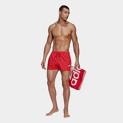 Adidas Originals Adidas Men's 3-stripes Clx Swim Shorts In Red | ModeSens