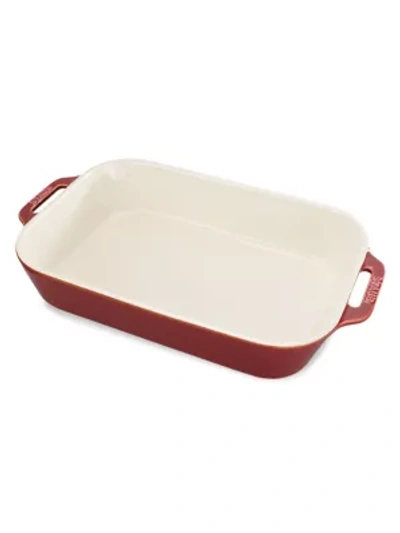 Staub 13" X 9" Rectangular Stoneware Baking Dish In Rustic Red | ModeSens