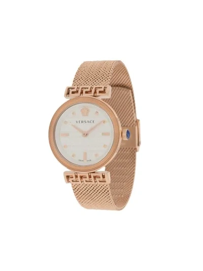 Versace Meander 37mm Watch In Gold | ModeSens