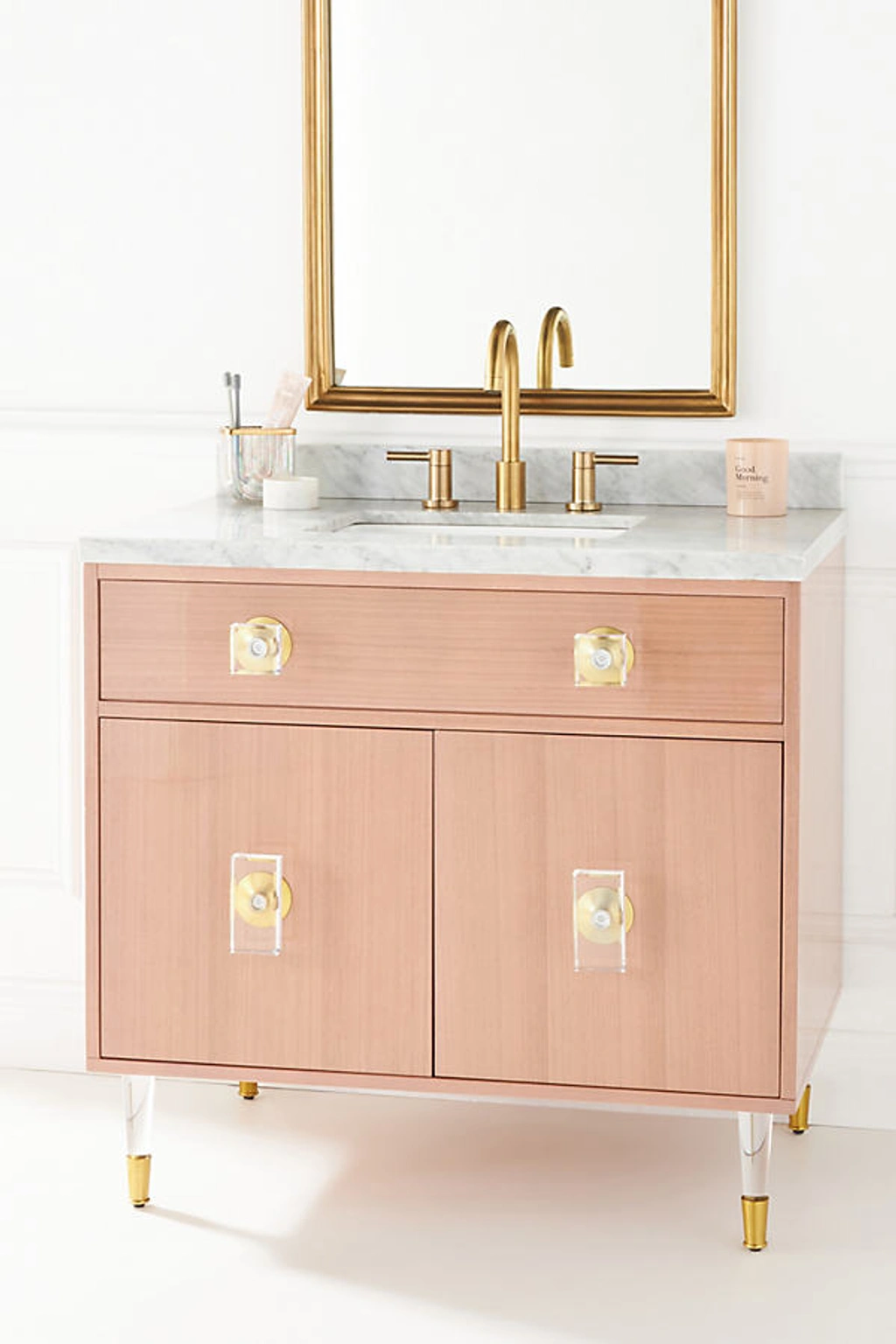 Tracey Boyd Lacquered Regency Single Bathroom Vanity In Pink | ModeSens
