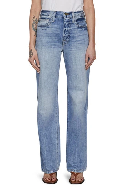 Frame Le Jane High-rise Straight-leg Jeans In Blue | ModeSens