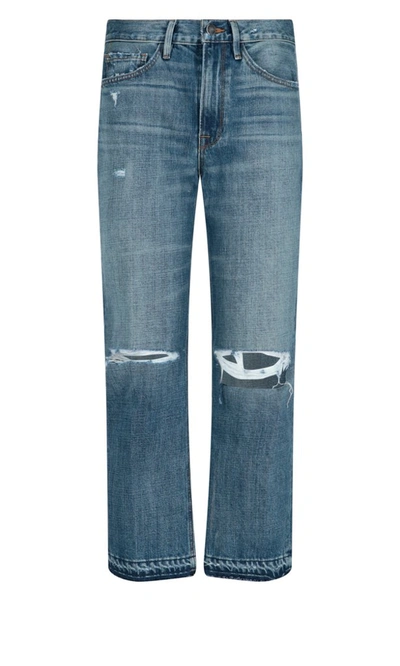 Frame Heritage Le Piper Peralta Rips Crop Jean In Blue | ModeSens