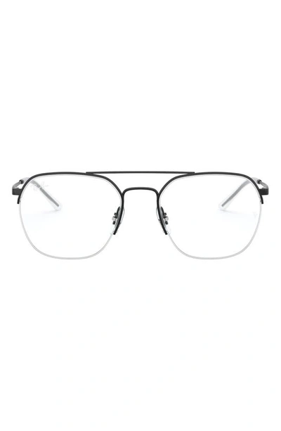 Ray Ban Unisex 53mm Semi Rimless Optical Glasses In Black | ModeSens
