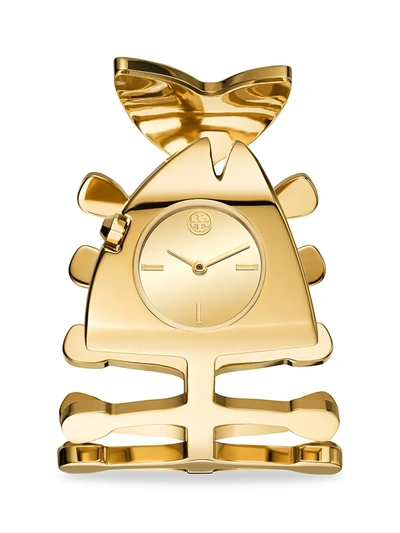Tory Burch The Fishbone Two-hand Gold-tone Stainless Steel Watch | ModeSens