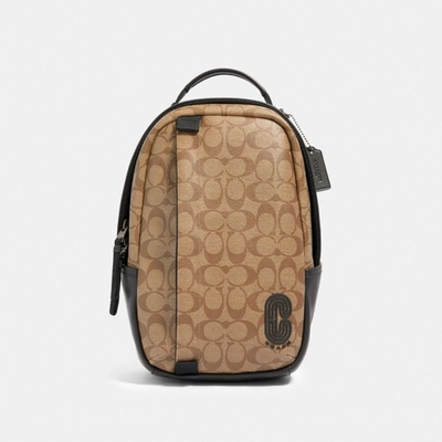 Coach Edge Pack In Signature Canvas In Beige In Brown | ModeSens
