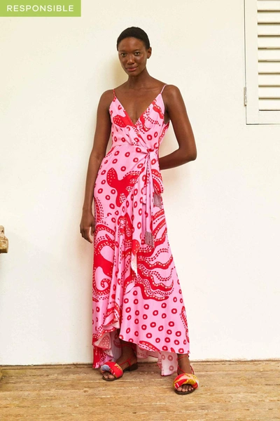 Farm Rio Octocool Wrap Dress | ModeSens