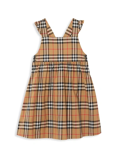 Burberry Kids' Little Girl's & Girl's Livia Check Pinafore Dress In Antique Yellow | ModeSens