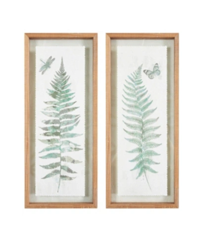 Madison Park Linden 2 Piece Fern Framed Wall Decor Set, 10.1" X 24.3 ...